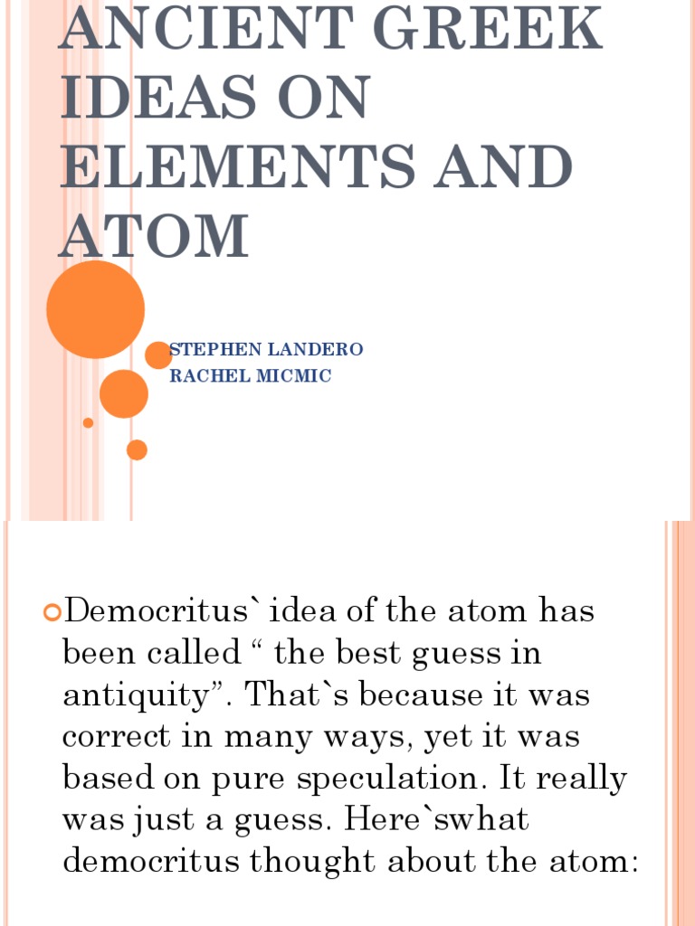 Ancient Greek Atom Theories Explained | PDF | Persephone | Aristotle