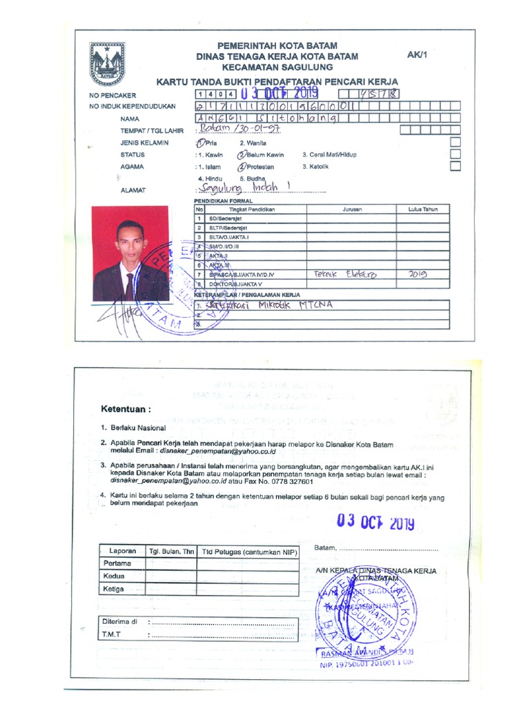 Contoh Kartu Kuning | PDF