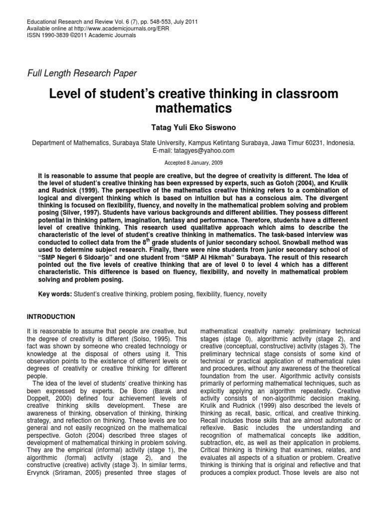 Article1379767432 Siswono PDF | PDF | Creativity | Thought