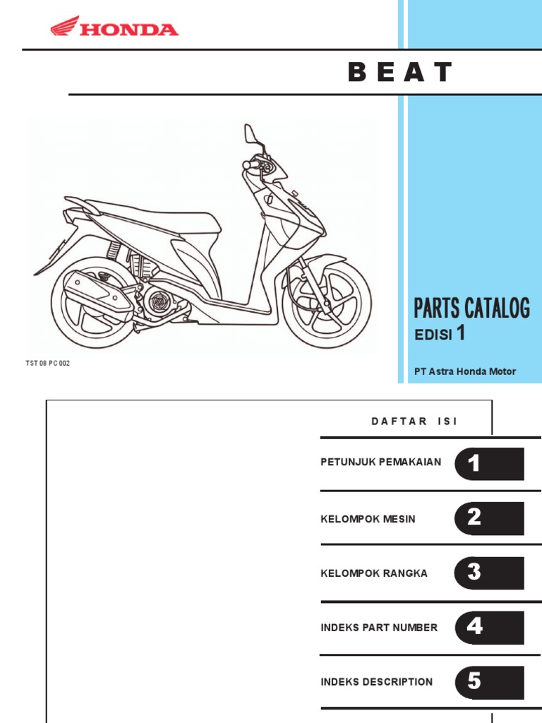 Sampul Part Catalog Beat Karburator | PDF