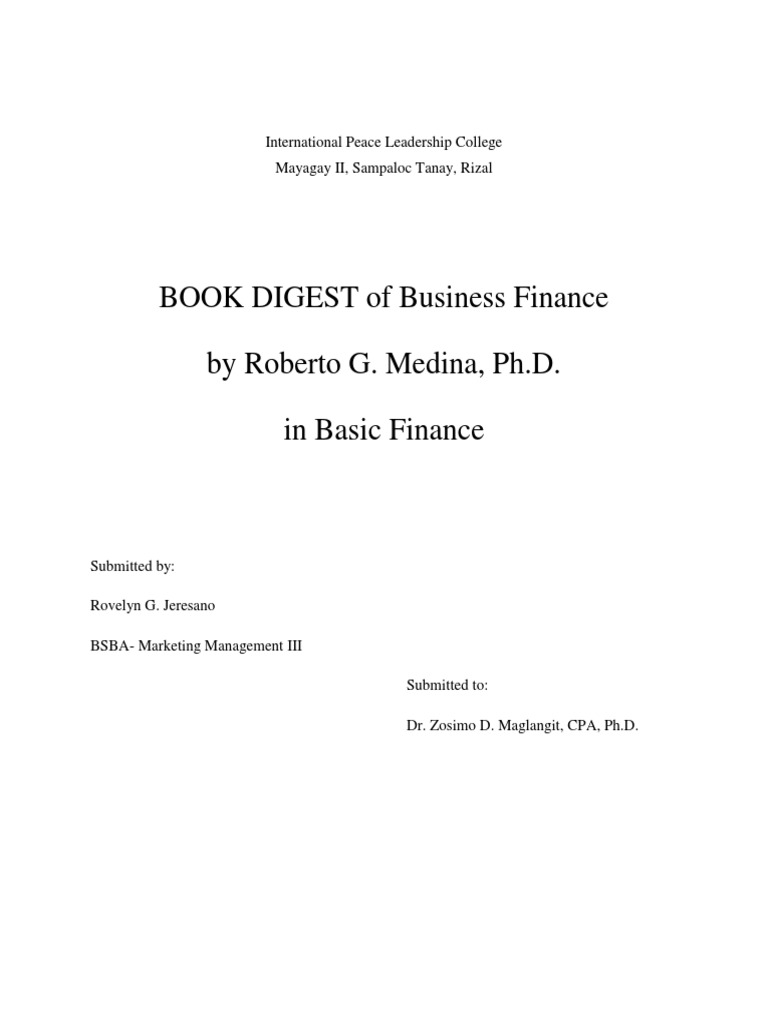 Business Finance - Book Digest | PDF | Financial Markets | Stocks