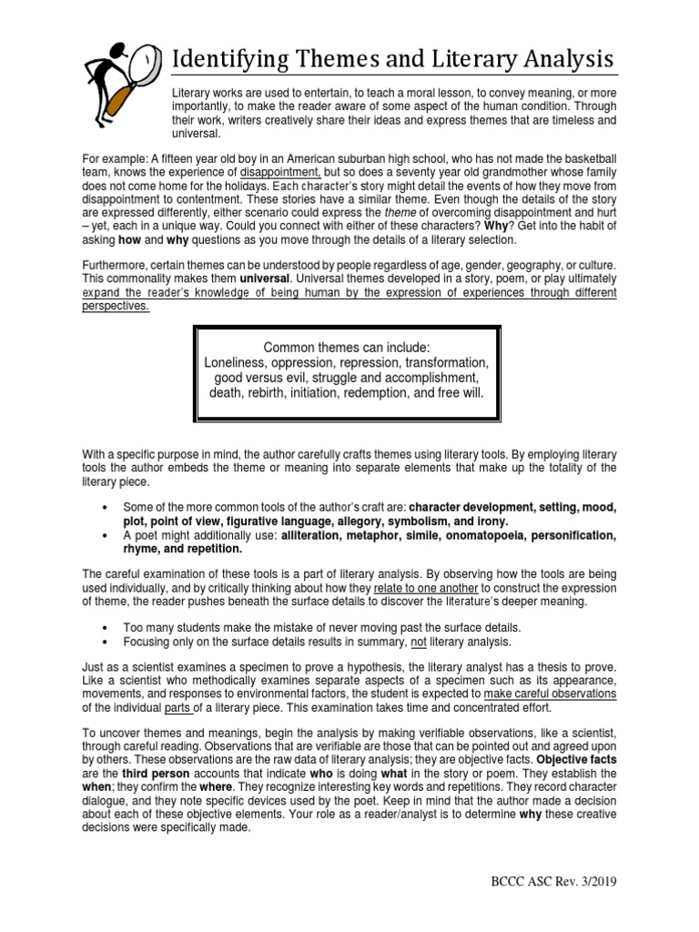 Identifying Themes and Literary Analysis | PDF | Poetry | Intelligence ...