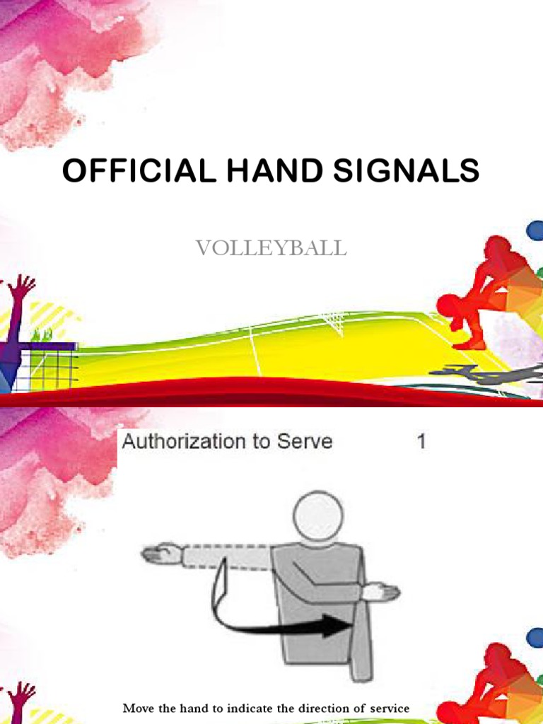 Official Volleyball Hand Signals Guide | PDF | Foreign Language Studies ...