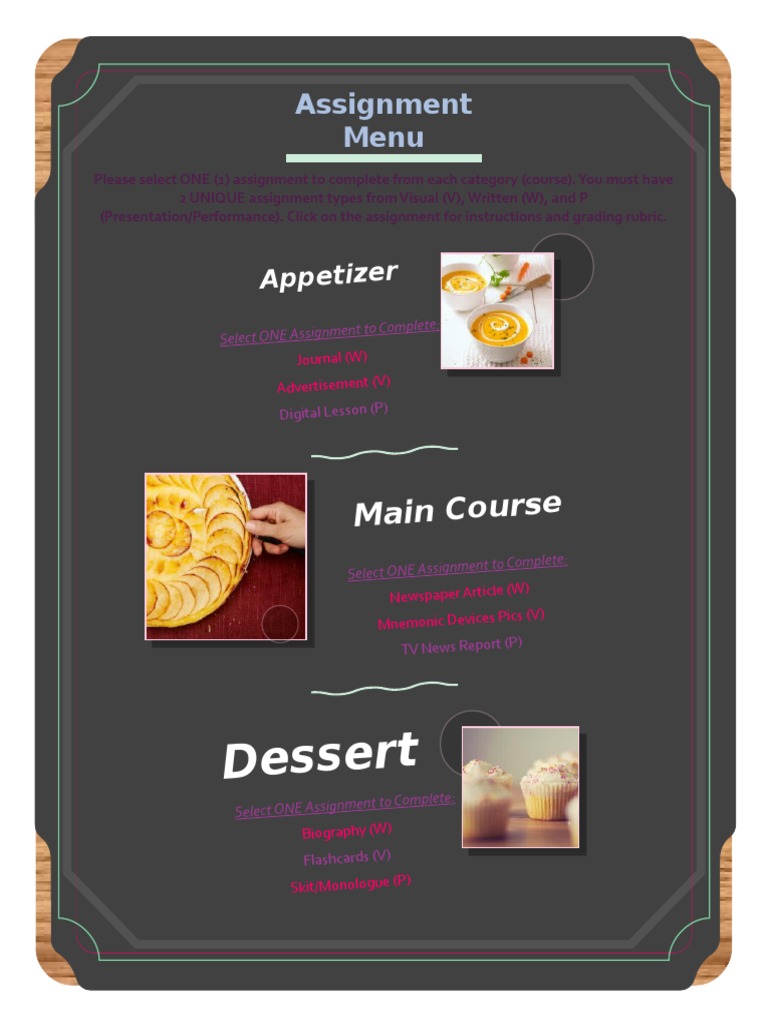 Choice Menu | PDF