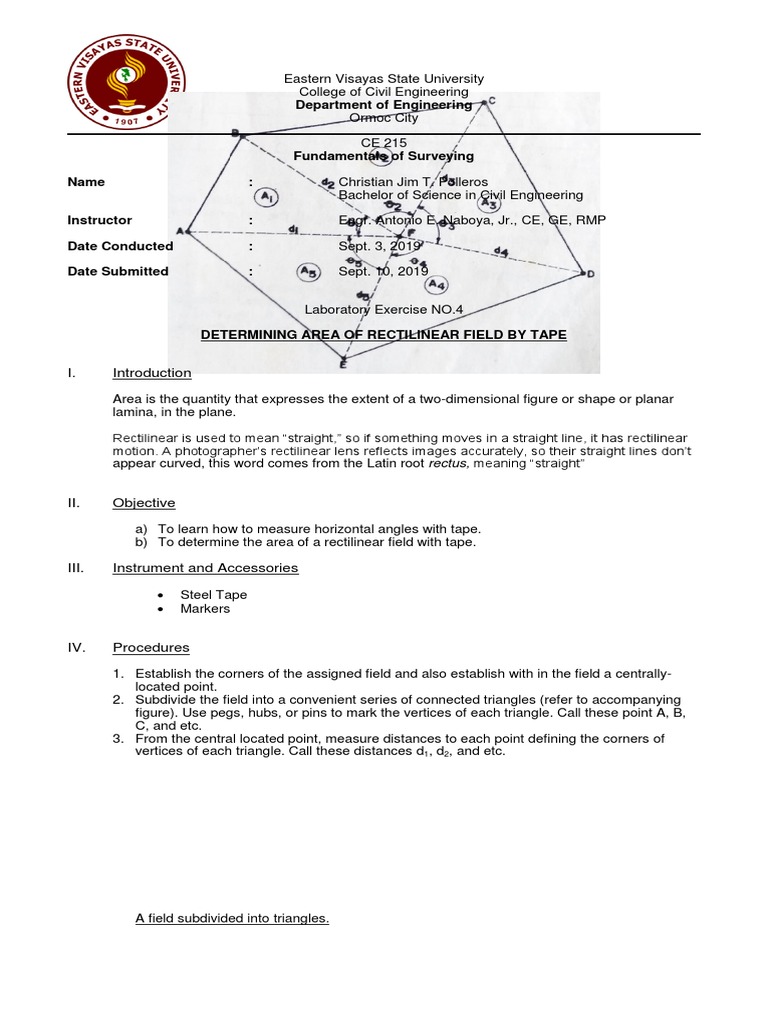 Lab Report 4 | PDF | Area | Surveying