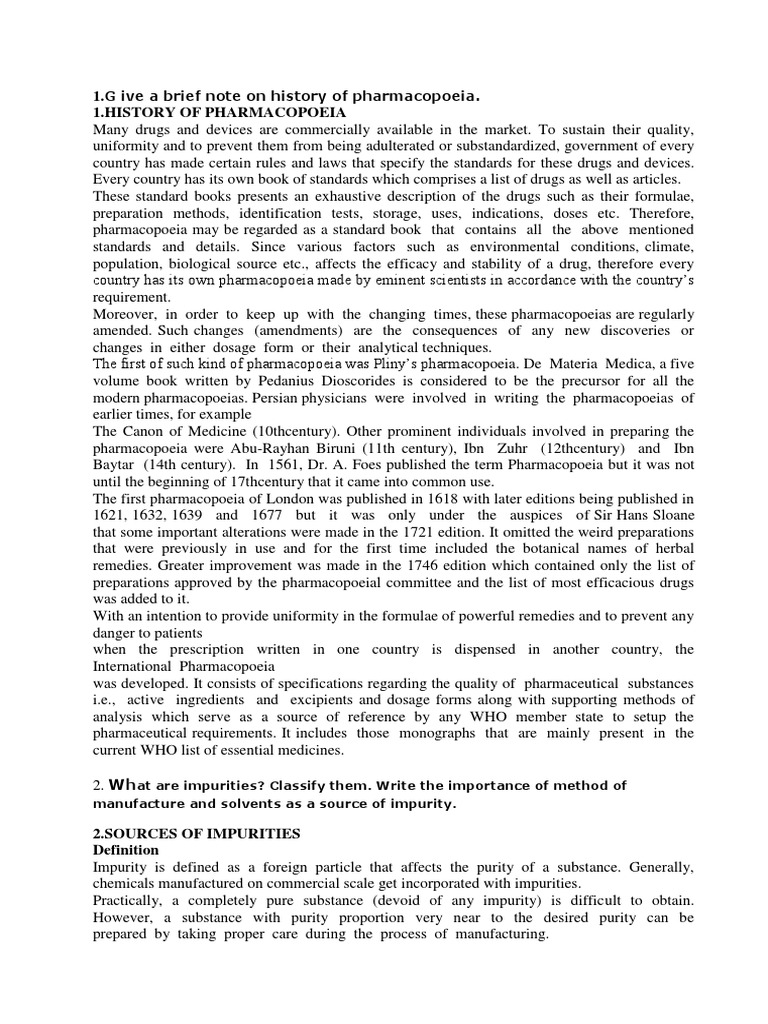 Sources of Impurities | PDF | Solubility | Chemical Substances