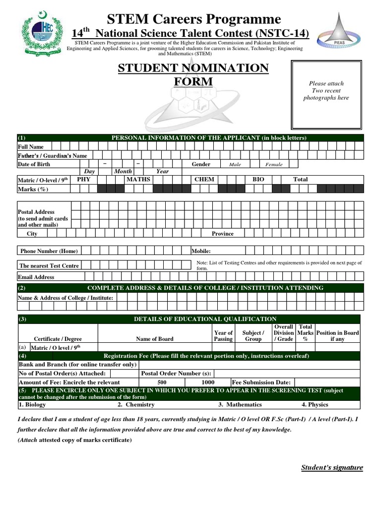 NSTC 14-Nominaiton | PDF | Science, Technology, Engineering, And ...