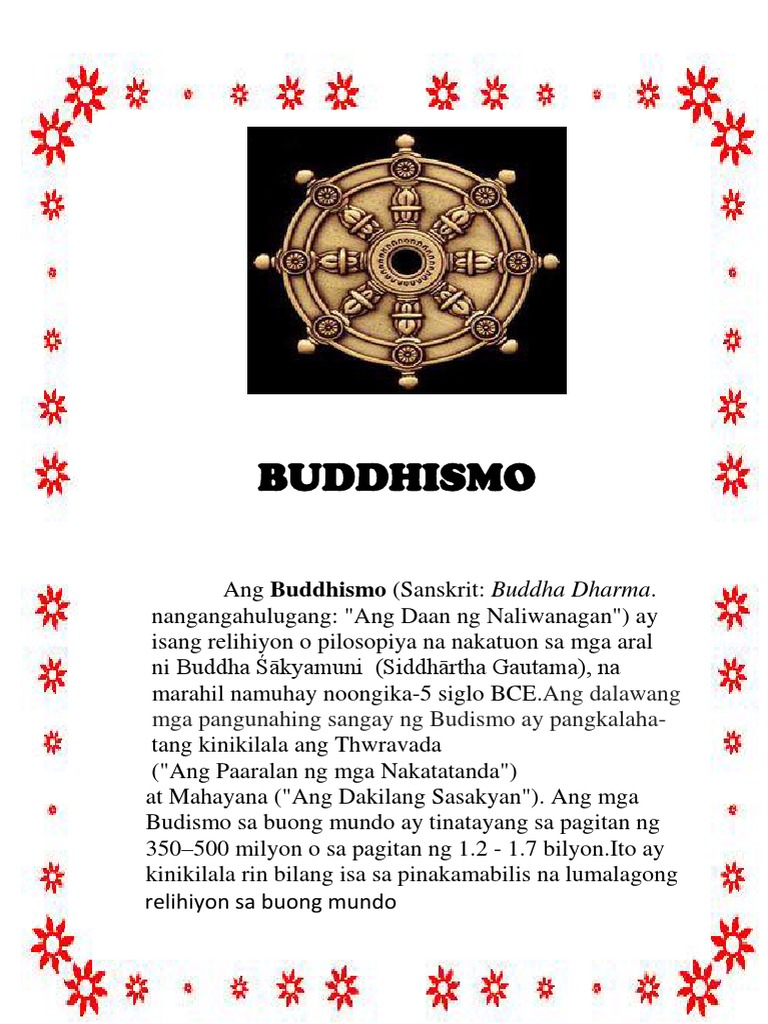 Buddhismo: Ang Dalawang Mga Pangunahing Sangay NG Budismo Ay Pangkalaha ...