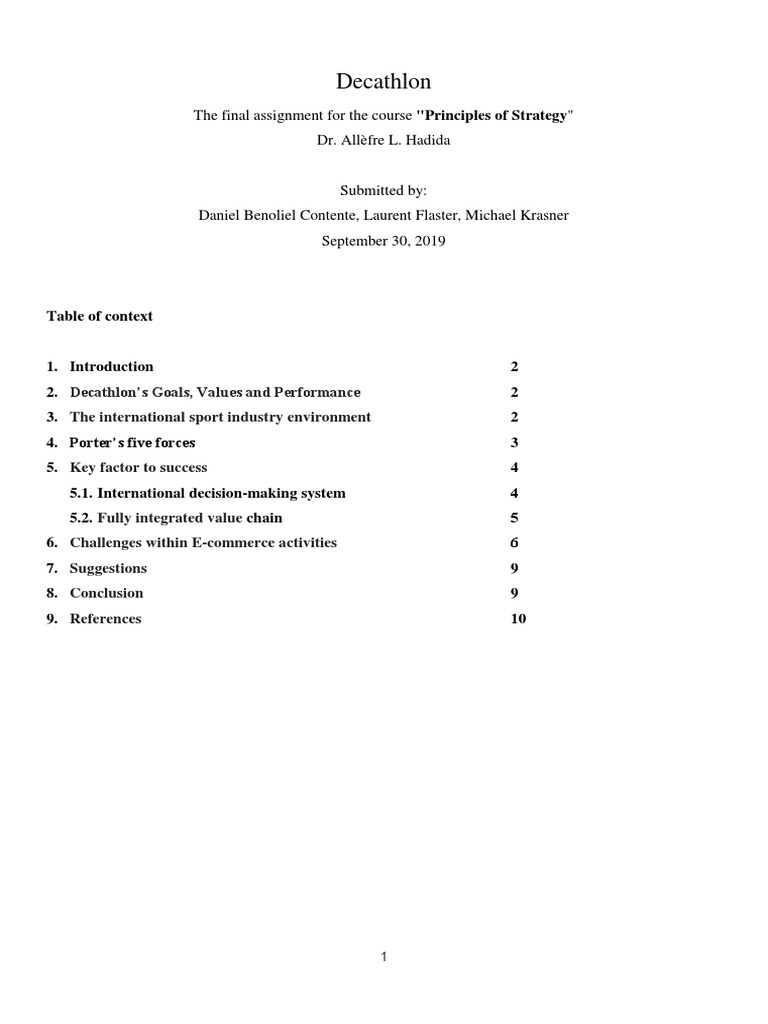Decathlon - Final Assignment | PDF | Search Engine Optimization | Retail