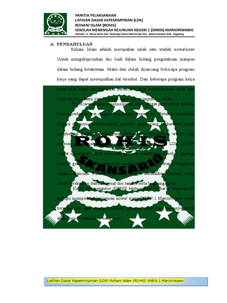 Contoh Proposal Ldk Pdf