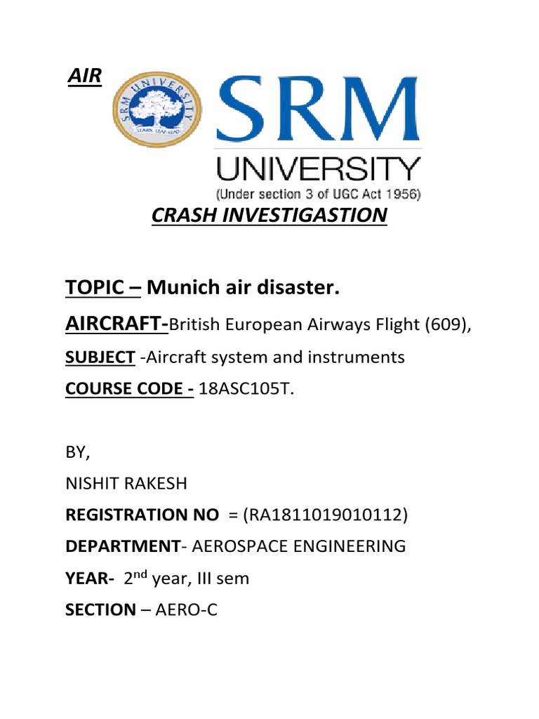 BEA Flight 609: Munich Air Disaster | PDF | Aerospace | Aerospace ...