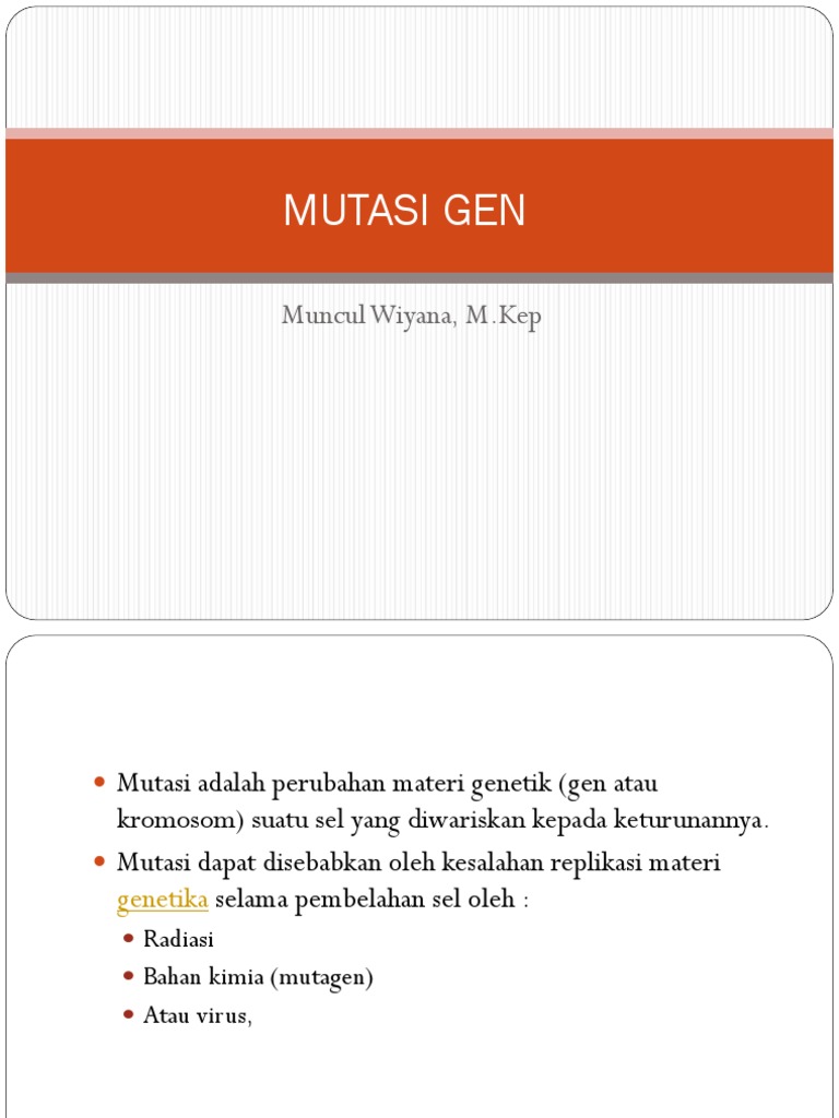 Mutasi Gen | PDF | Ilmu Sosial | Kesehatan Holistik