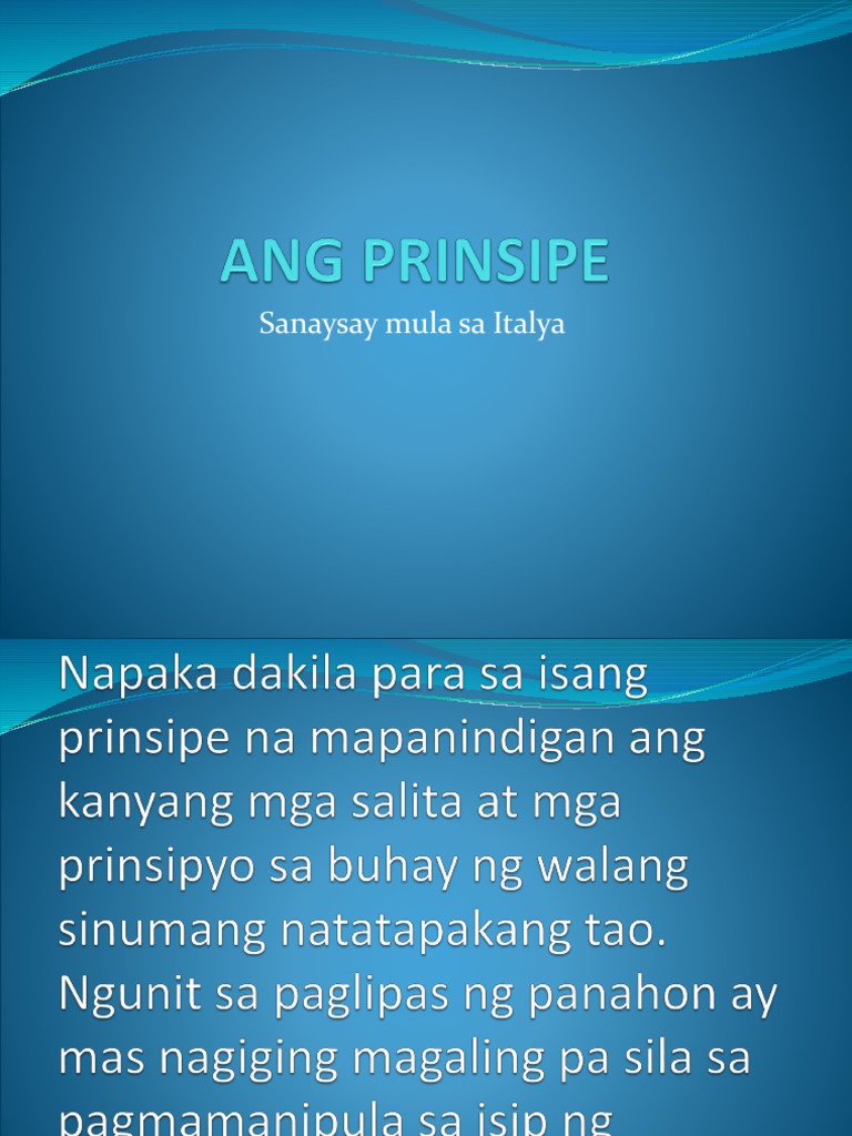 Ang Prinsipe | PDF