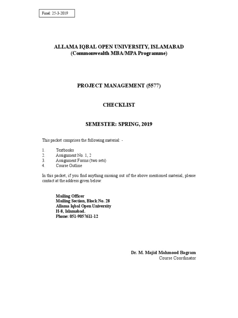 Project Management Course | PDF | Risk Management | Case Study