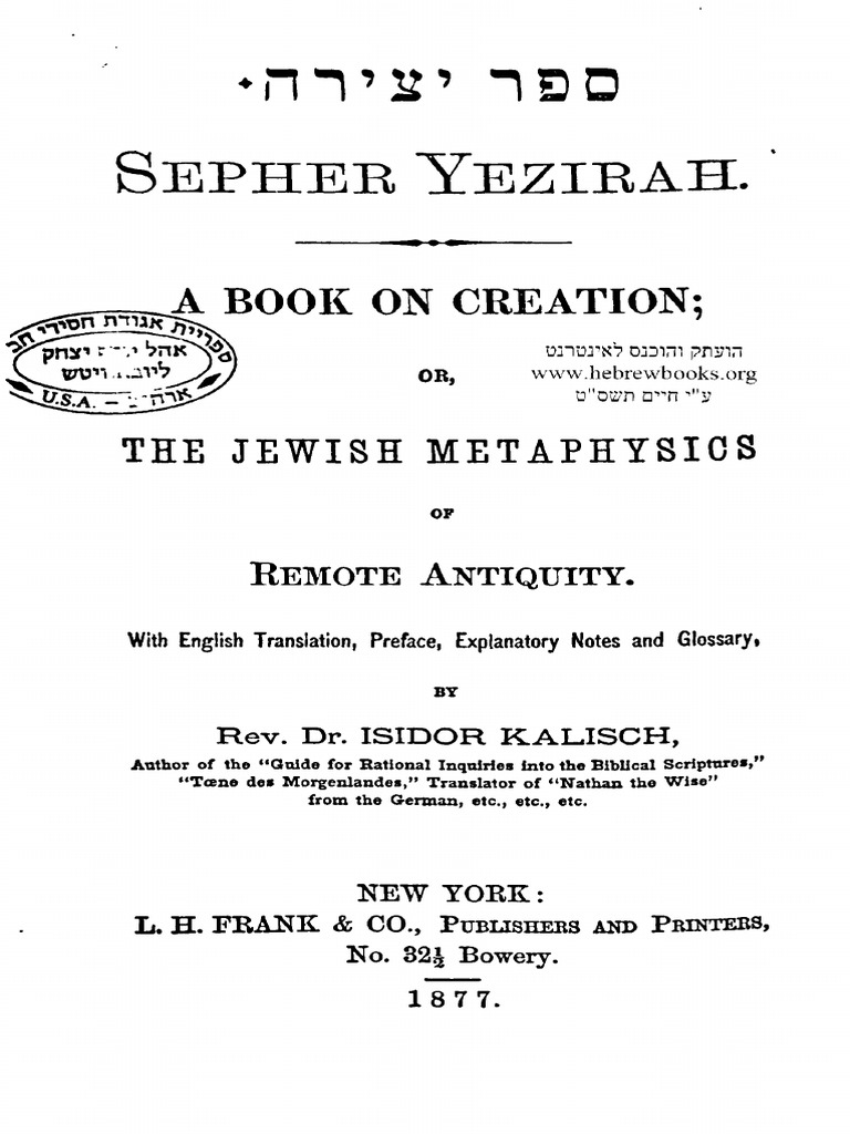 Sefer Yetzirah Inbgles | PDF