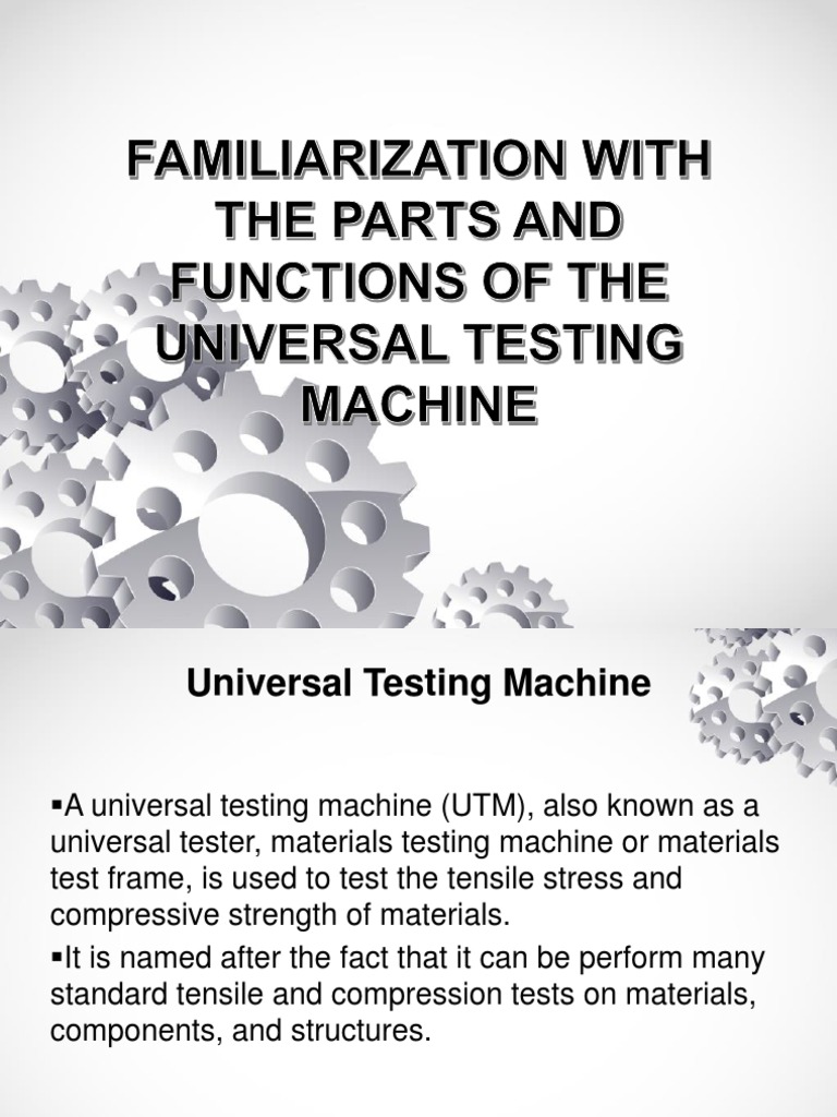 Universal Testing Machine | PDF | Bending | Strength Of Materials