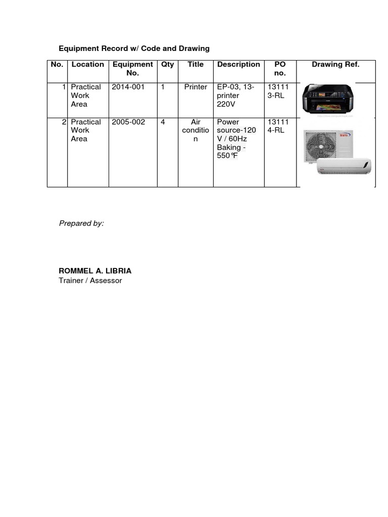 Practical Work Area 2014-001 1 Printer EP-03, 13-Printer 220V 13111 3 ...