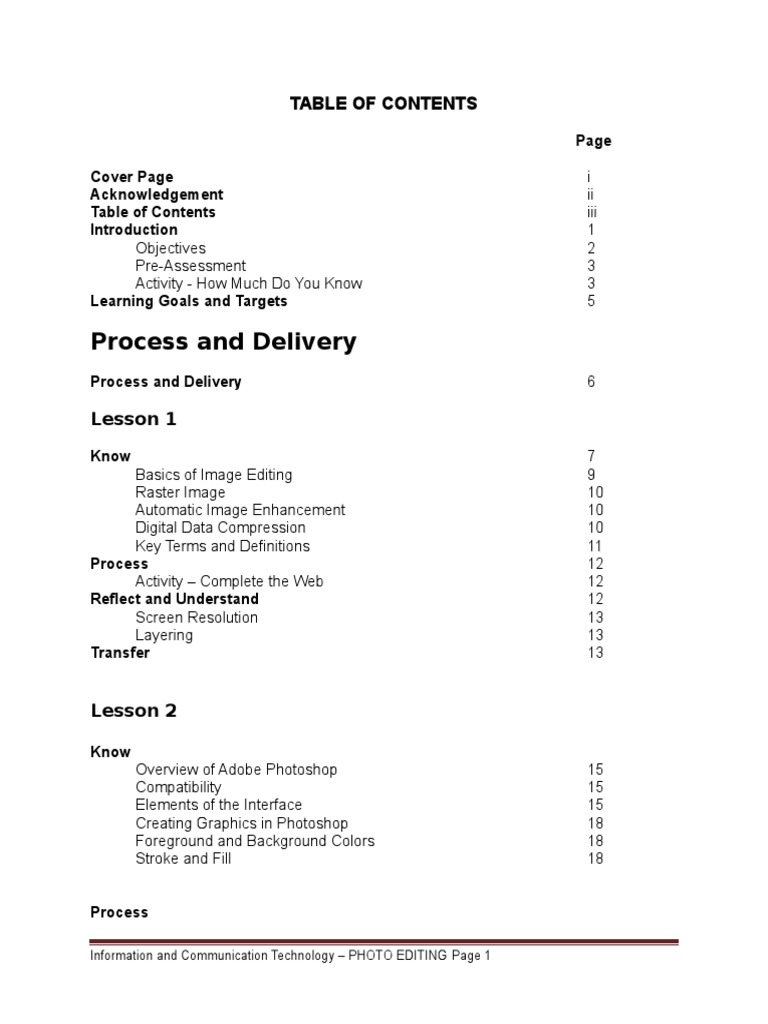 ICT Module PHOTO EDITING | PDF | Image Editing | Adobe Photoshop
