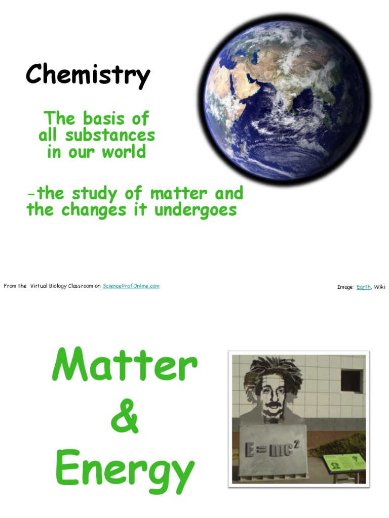 Chemistry - Matter and Energy | PDF | Matter | Potential Energy