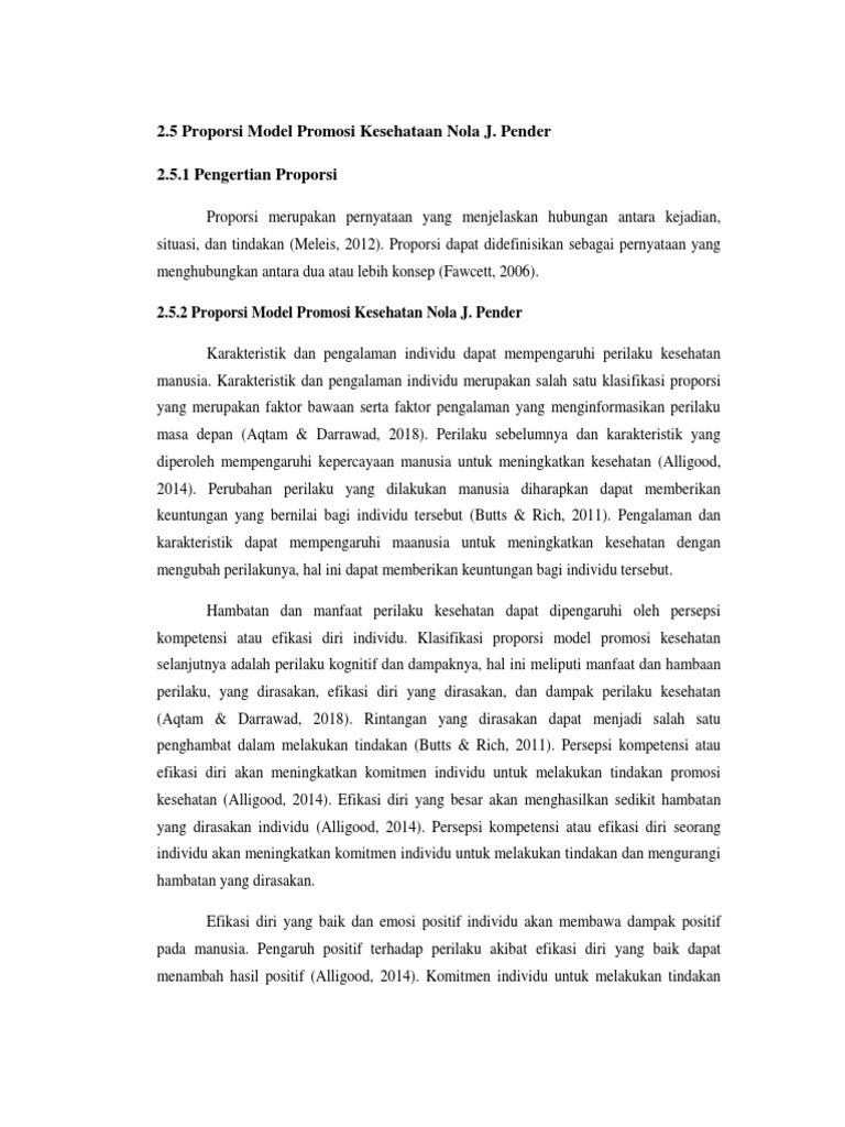 Makalah - Proporsi Model Promosi Kesehatan | PDF
