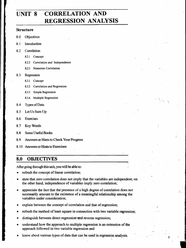 Unit 8 | PDF | Correlation And Dependence | Regression Analysis