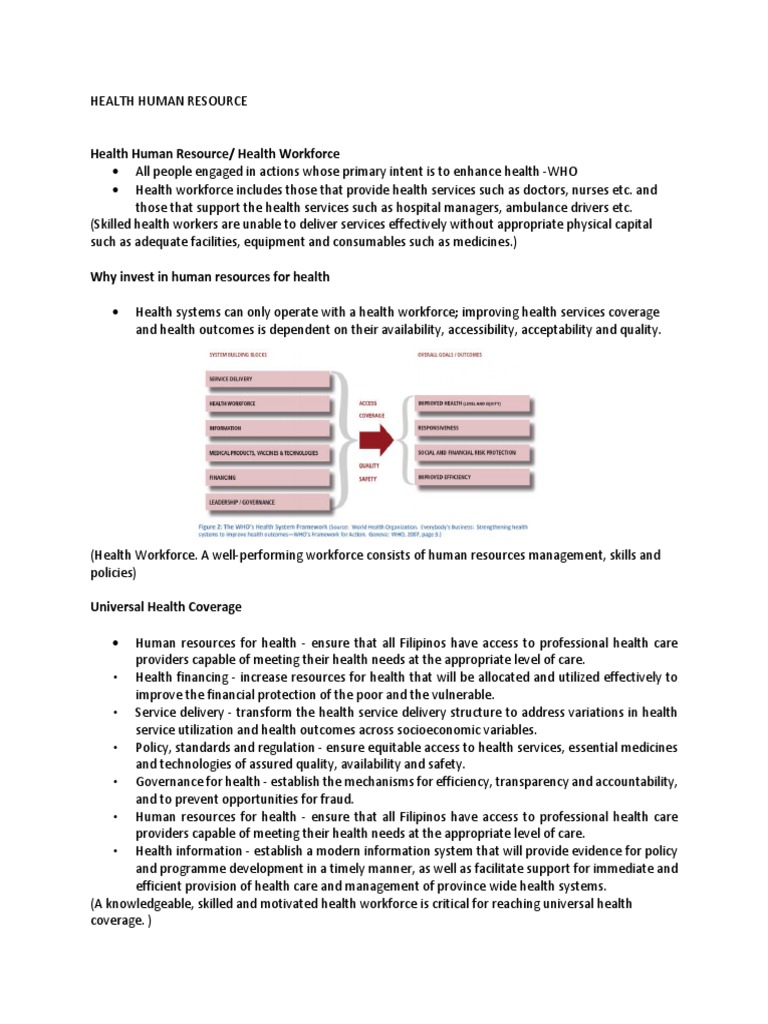 HEALTH HUMAN RESOURCE | PDF | Health Human Resources | Health Professional