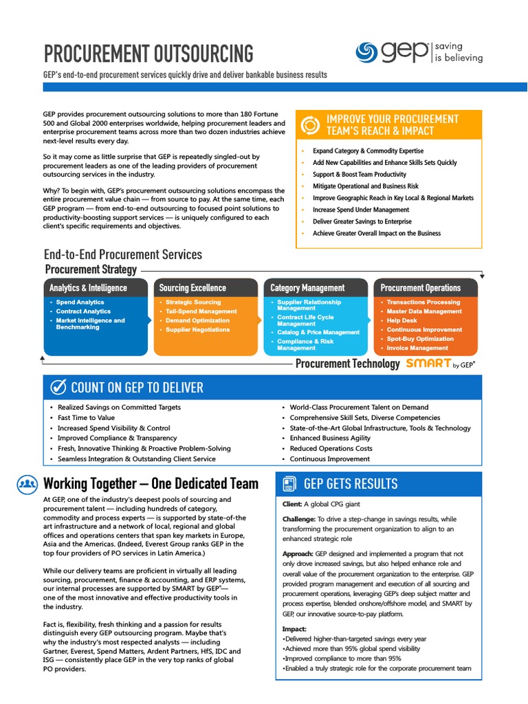 Procurement Outsourcing Brochure | PDF | Procurement | Outsourcing