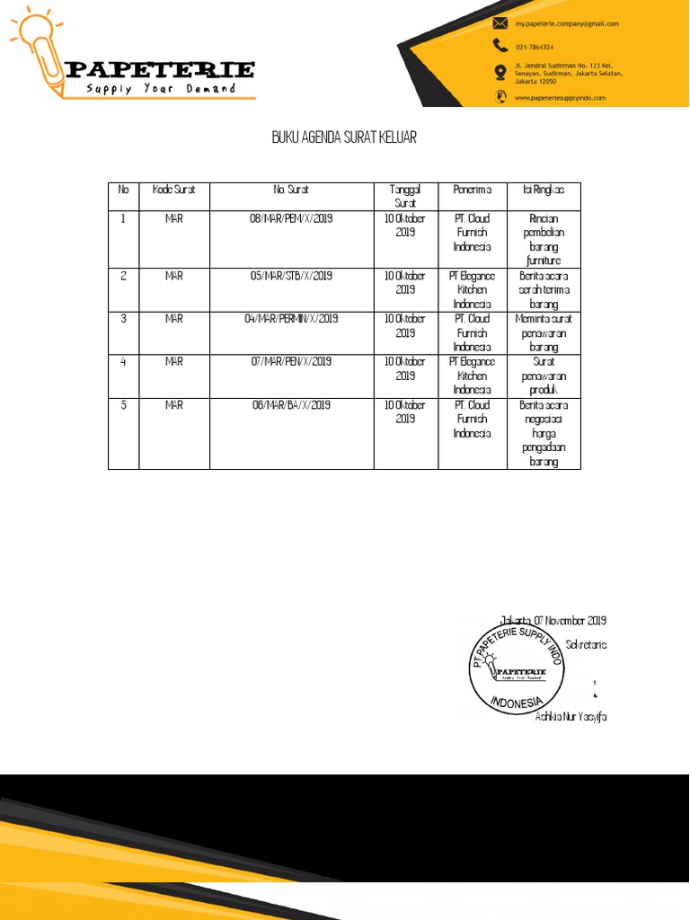 LOGBOOK Surat Keluar | PDF