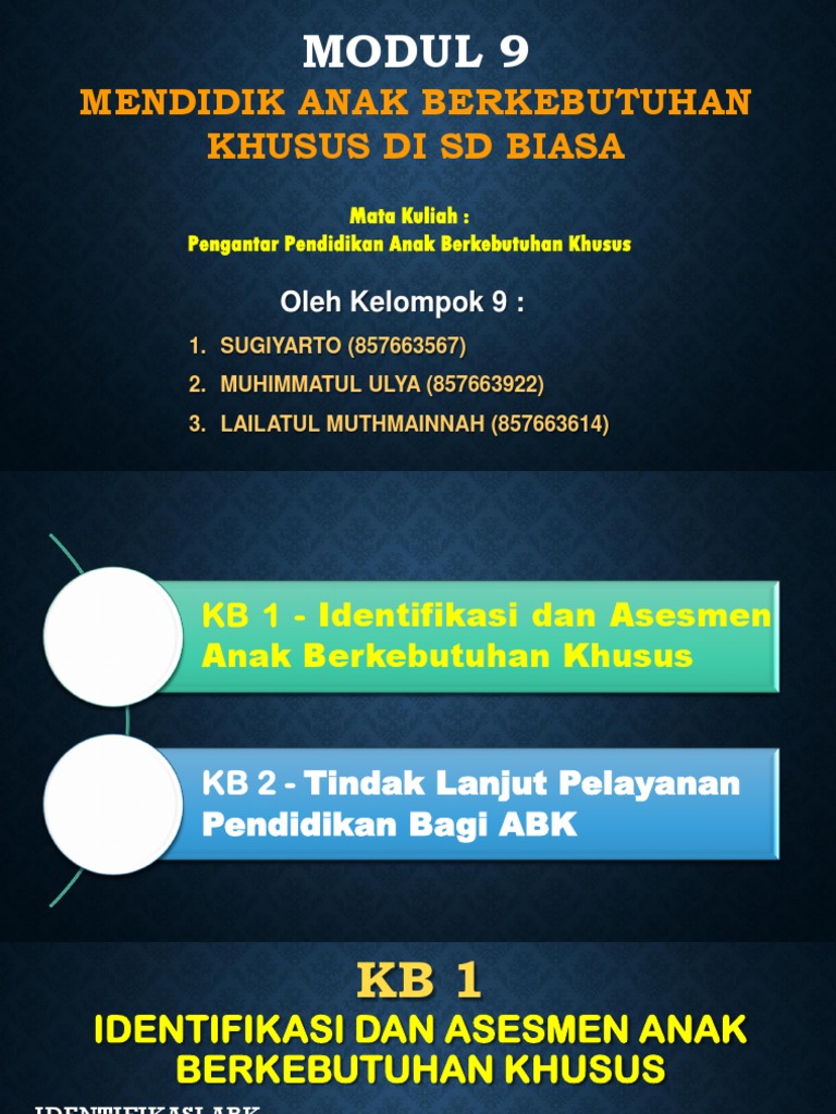 Modul 9 - Pengantar Pend. ABK - Kel. 9 OK | PDF