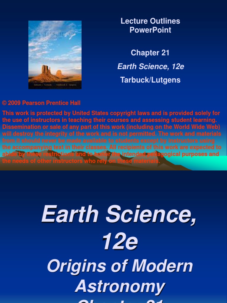 Lecture Outlines Powerpoint: Earth Science, 12E | PDF | Solar Eclipse ...