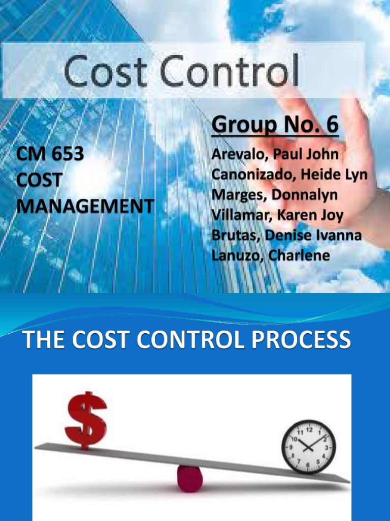 (Cost Management) - Report On Cost Control | PDF | Forecasting | Moving ...