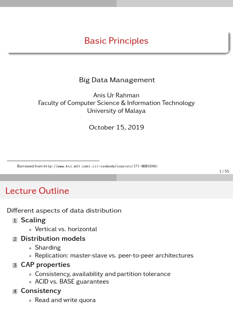 Big Data Management Basic Principles | Download Free PDF | Replication (Computing) | Scalability