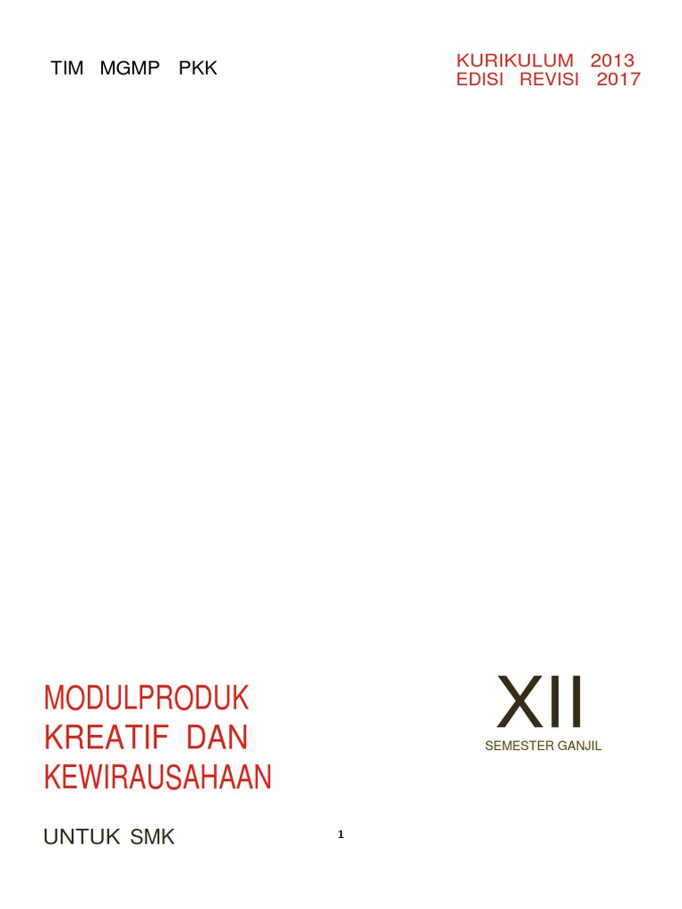 Modul PKK Kls Xii Semester Ganjil | PDF