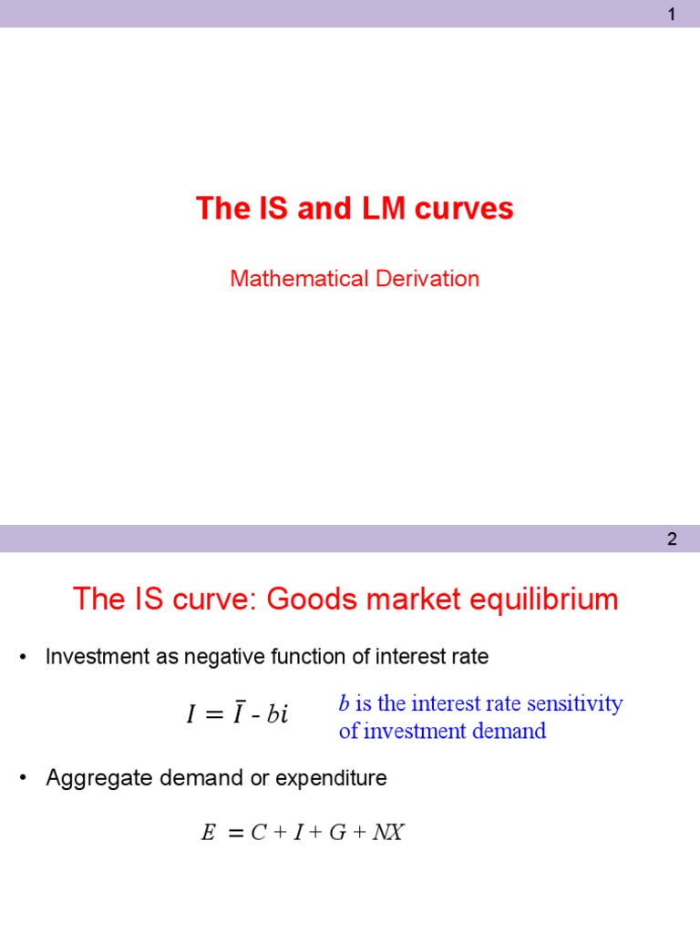 MEP Is LM Equations | PDF | Economic Theories | Economies