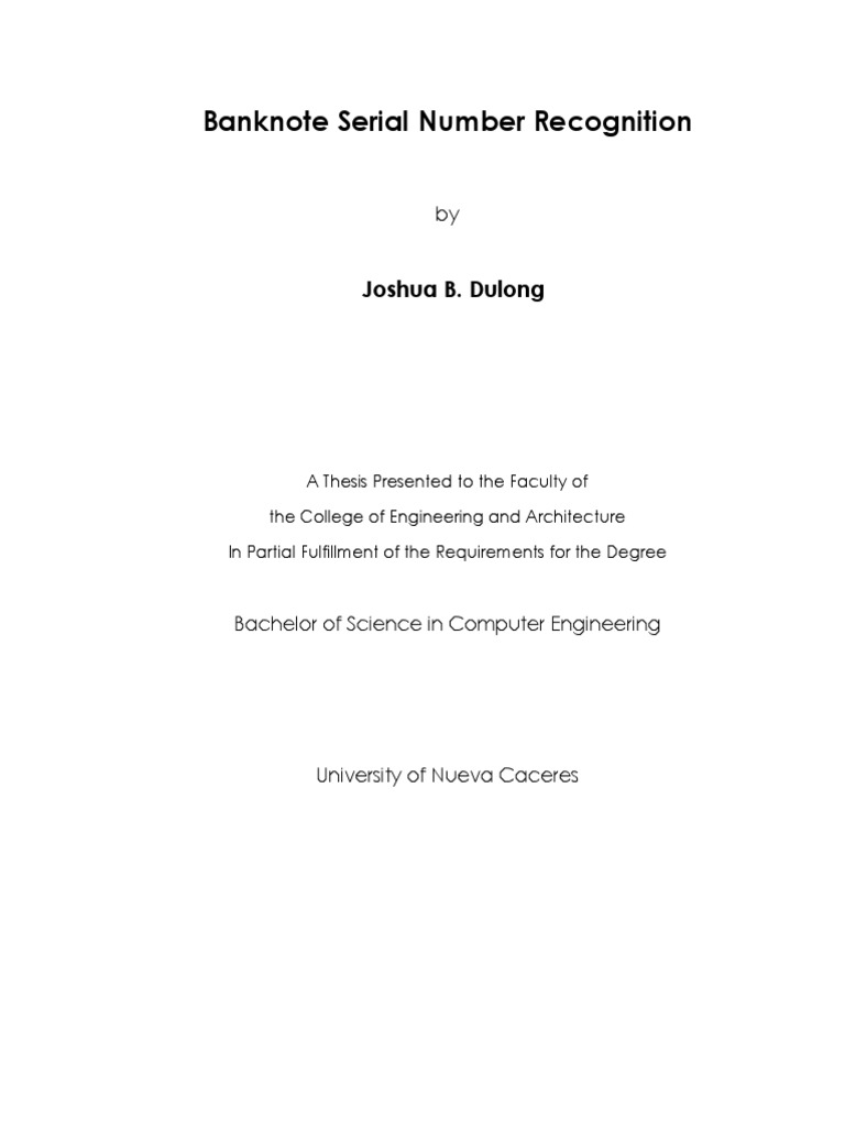 Banknote Serial Number Recognition | PDF | Optical Character Recognition | Banknote