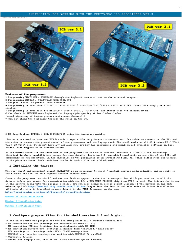 Vertyanov Sio Programmer v3.2 | PDF | Flash Memory | Booting