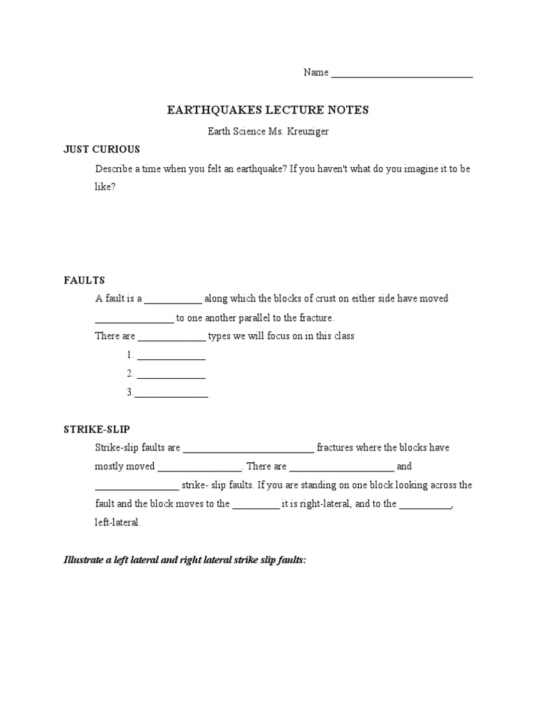 Earthquake Basics for Students | PDF | Fault (Geology) | Earthquakes