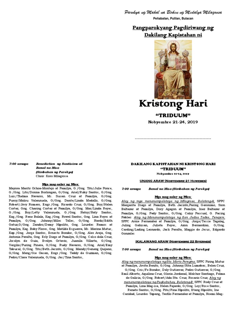 Dakilang Kapistahan Ni Kristong Hari | PDF