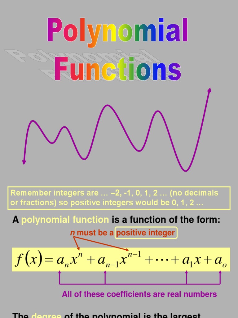 Polynomial Functions | PDF | Polynomial | Zero Of A Function