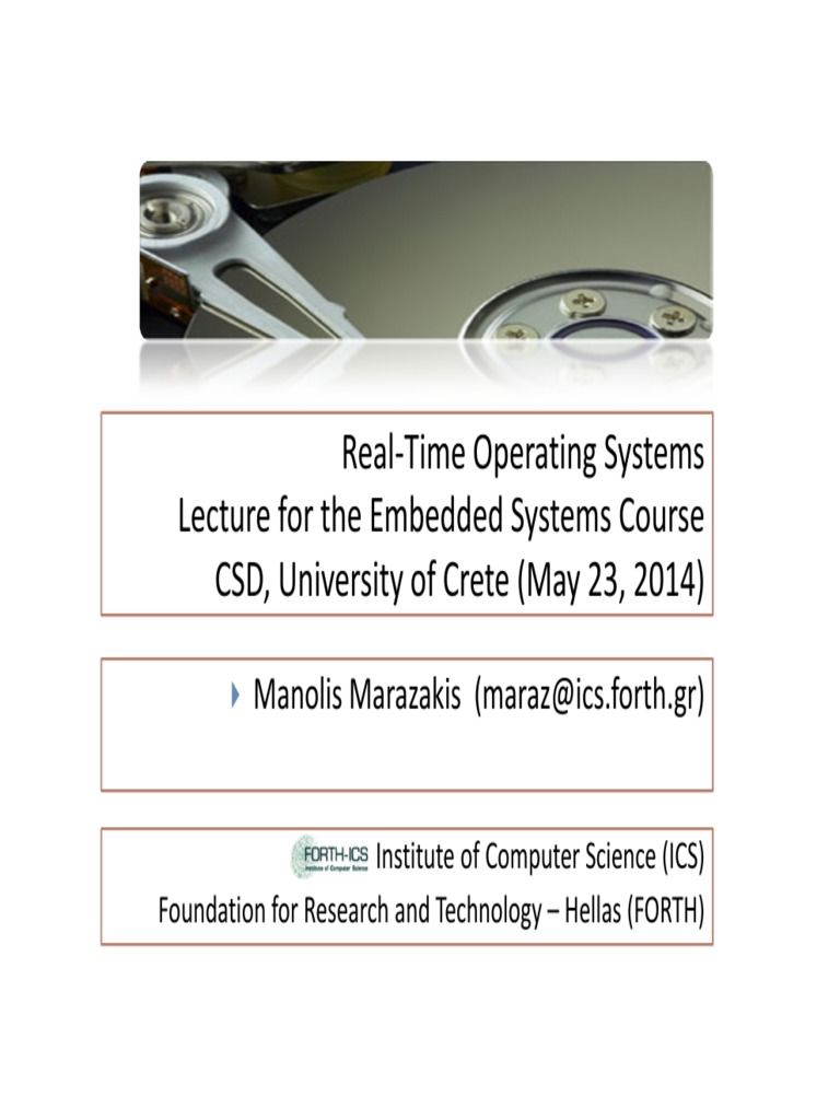 RTOS Lecture | PDF | Scheduling (Computing) | Operating System