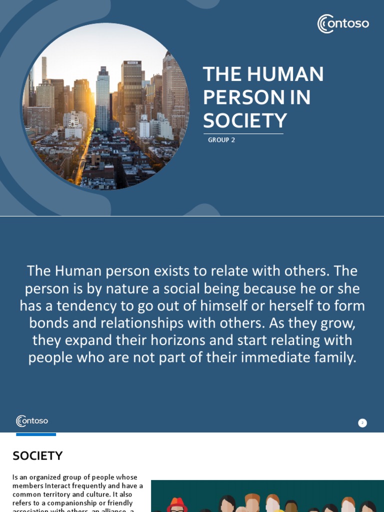 The Human Person in Society (1) | Social Group | Society
