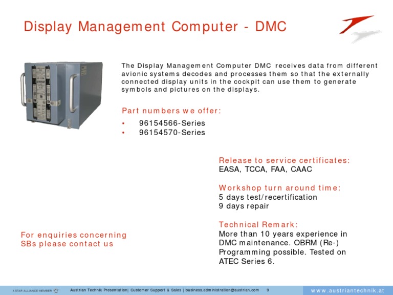 Display Management Computer - DMC: Part Numbers We Offer | PDF