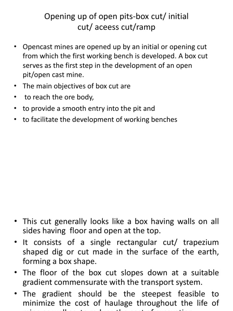 Boxcut | Excavation (Archaeology) | Mining