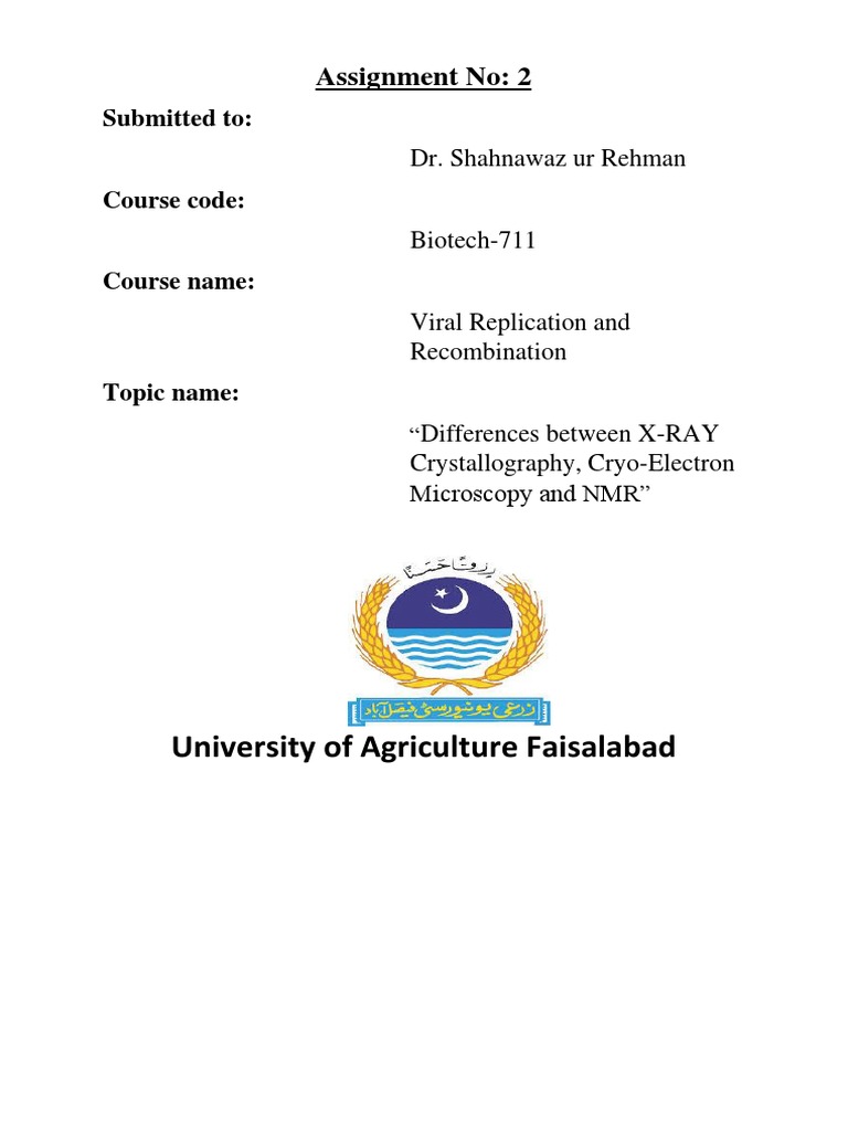 University of Agriculture Faisalabad: Assignment No: 2 | PDF | Science ...