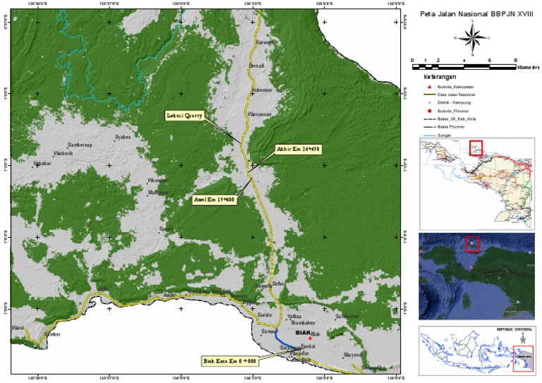Peta Jalan Nasional BBPJN XVIII: Lokasi Quarry | PDF