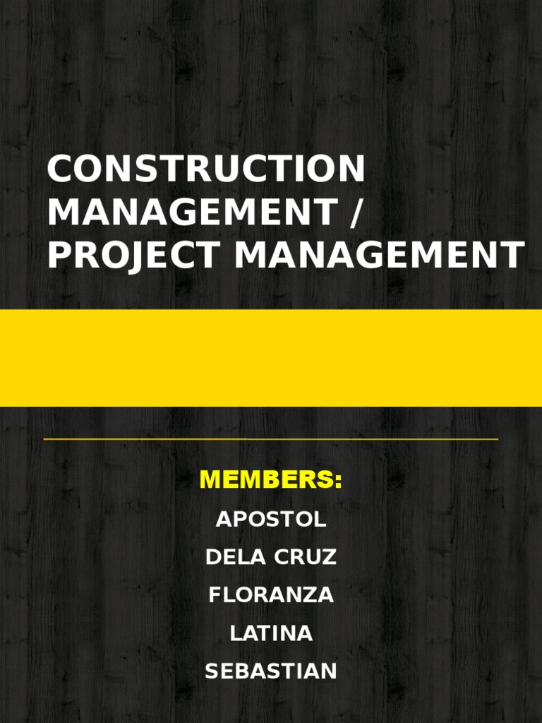 Construction Management / Project Management | PDF | Project Management ...