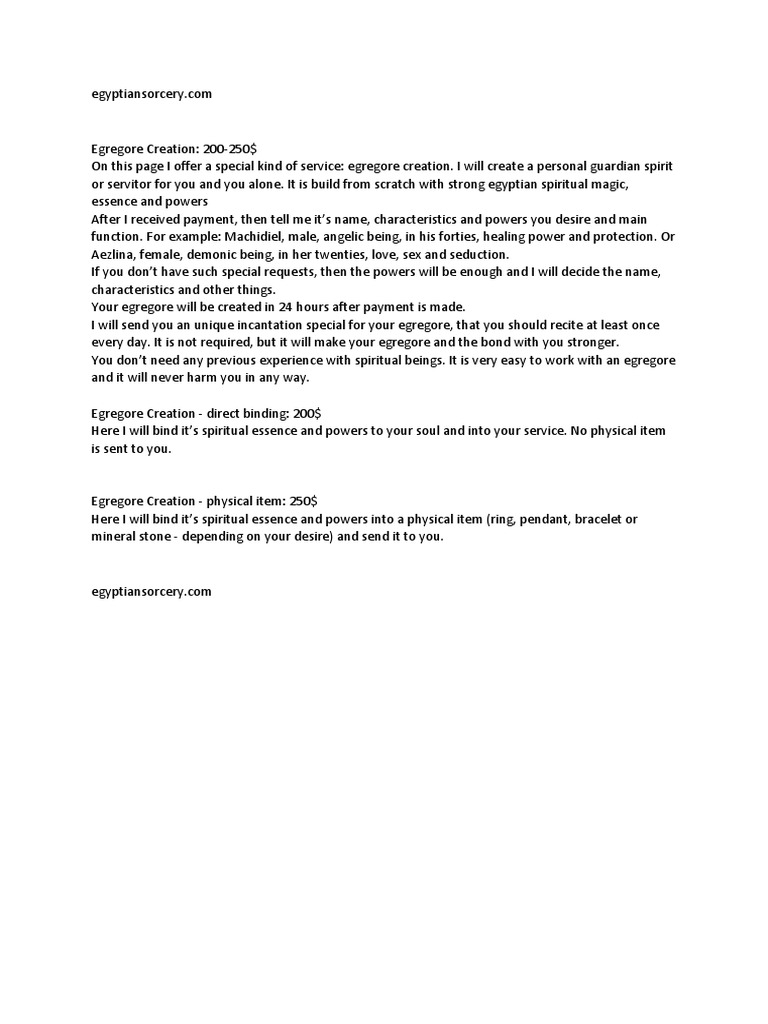 Egregore Creation at | PDF | Law