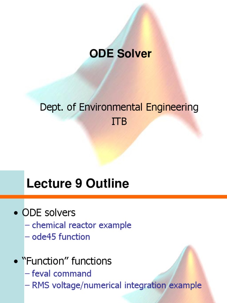 ODE Solver Matlab Praktikum Matrek | PDF | Ordinary Differential Equation | Root Mean Square