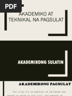 Akademikong Sulatin - Layunin, Gamit, Katangian, at Anyo | PDF