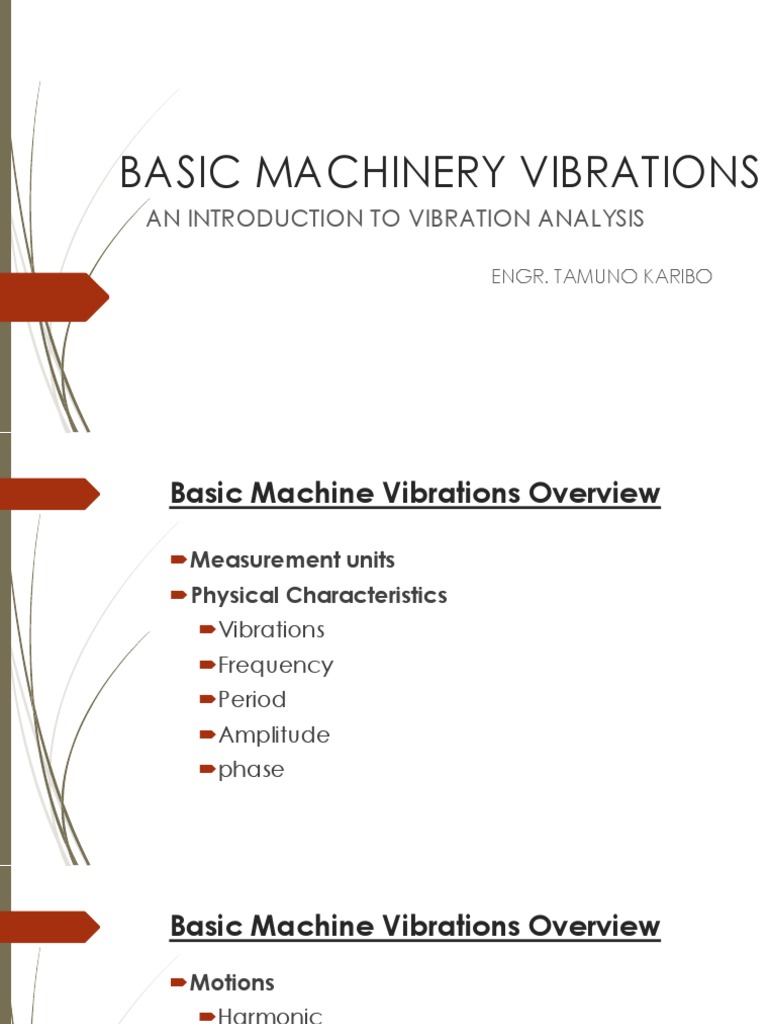 Basic Machinery Vibrations | PDF | Bearing (Mechanical) | Spectral Density